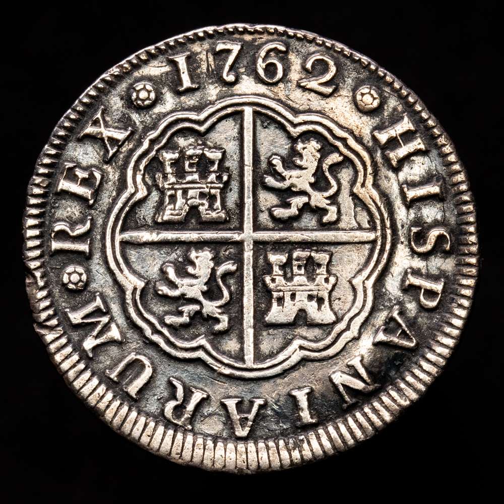Carlos III (1759-1788). 2 reales. 1762. Madrid. J.P. (Cal-610). Ag. 5 ...